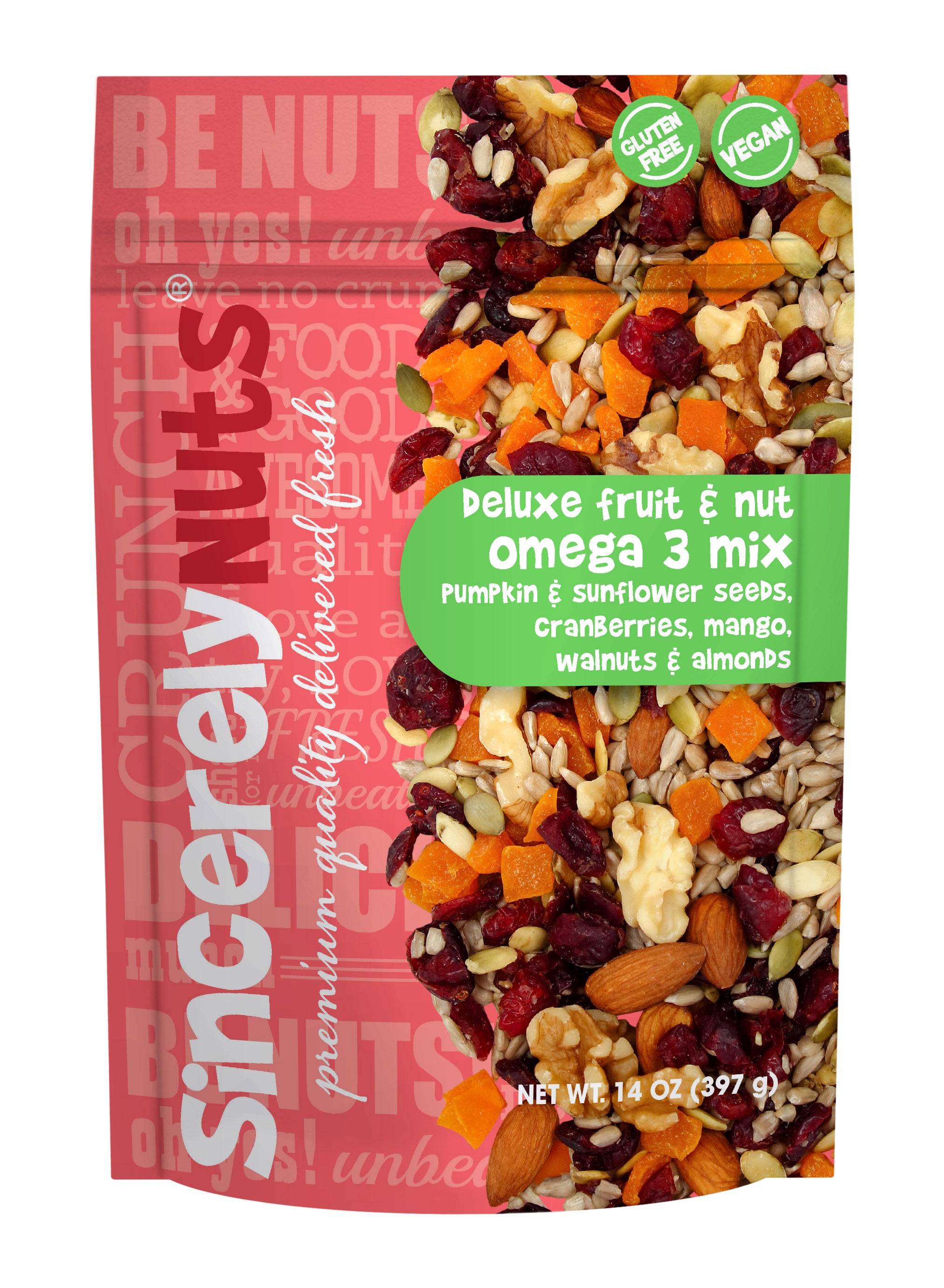 Deluxe Fruit & Nut Omega 3 Mix 14 Oz. (12 Pack) – The Nuts Shop