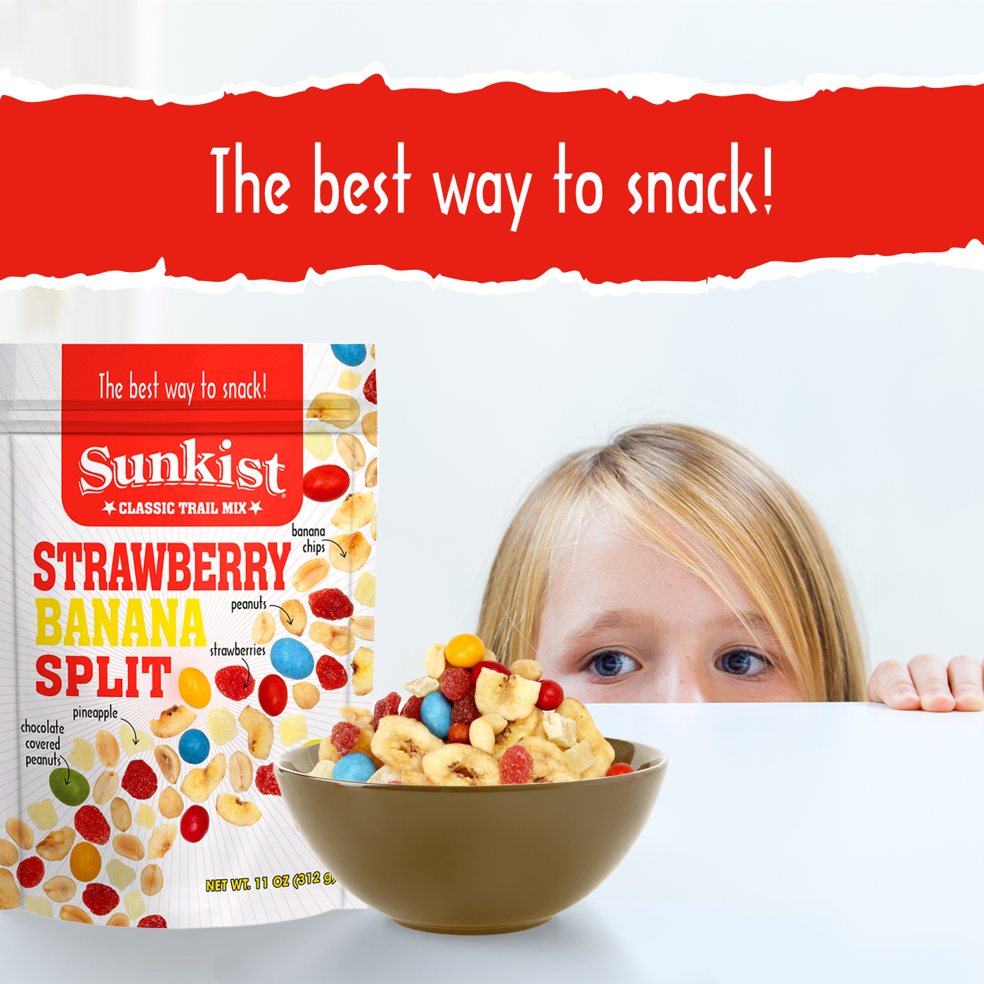 Sunkist® Strawberry Banana Split Trail Mix 11 Oz (12 Pack) – The Nuts Shop